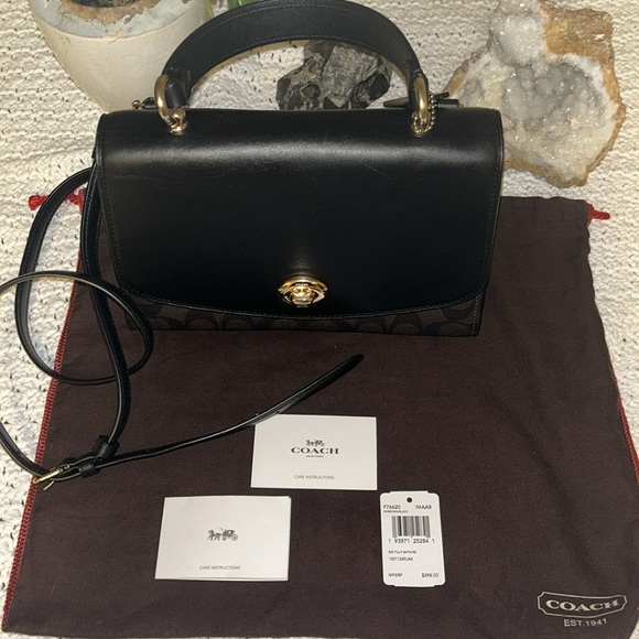 Coach | Bags | Tilly Top Handle Satchel With Signature Canvas Coach ...